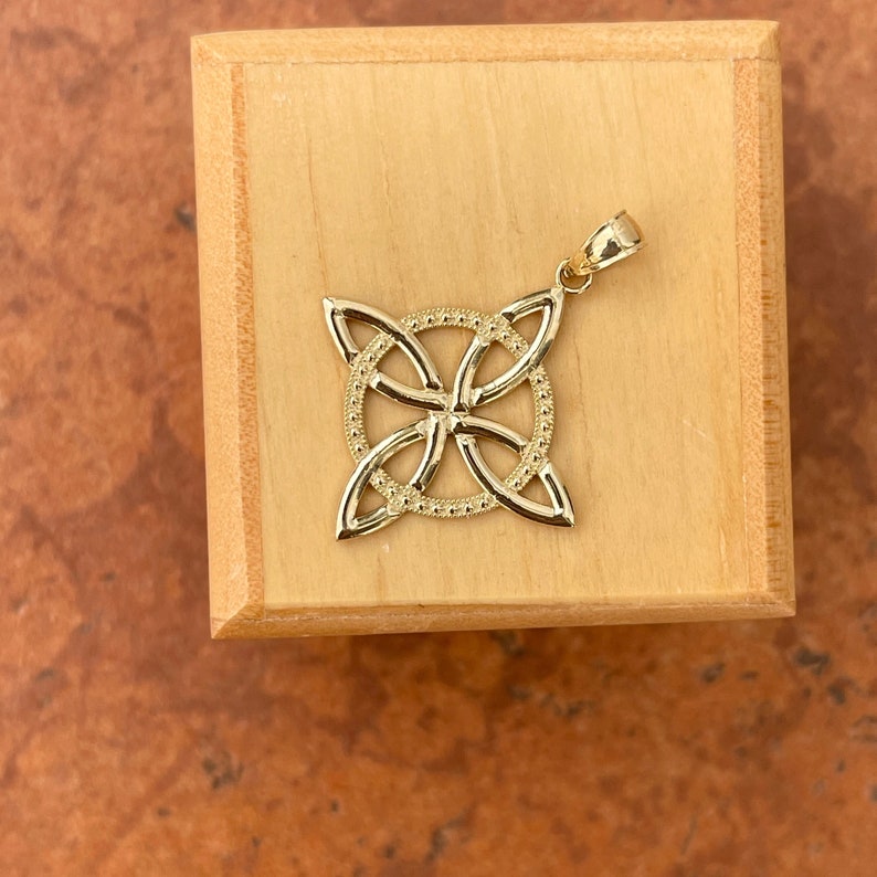 14KT Yellow Gold Irish Scottish Celtic Trinity Eternity Knot - Etsy