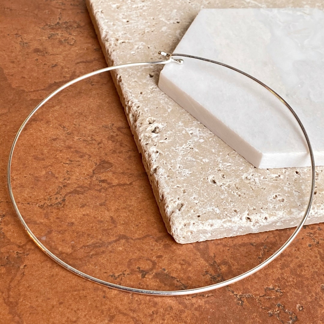 Sterling Silver Neck Wire Ring Collar Necklace Open Collar 1.8 Mm NEW ...