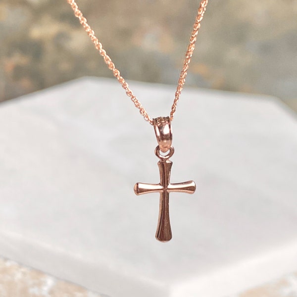 Small Cross Necklace - Etsy