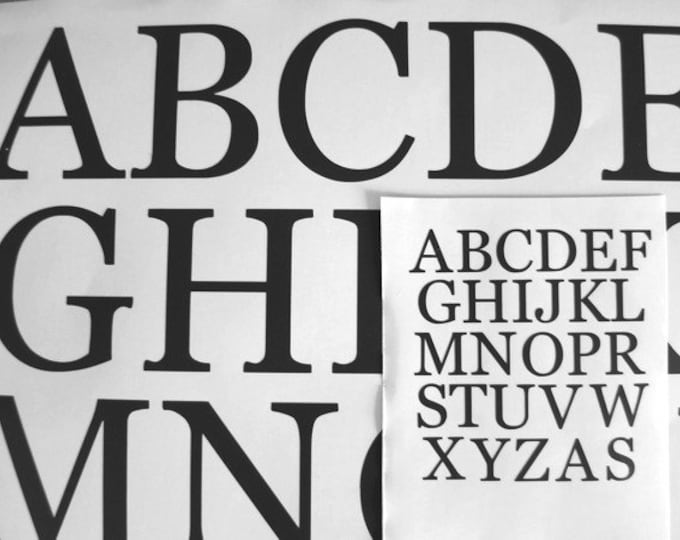 Corsiva Font Alphabet Vinyl Decals , Full Alphabet Capital Letters ...