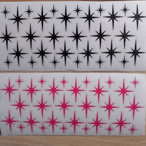30 X Star Stickers, Vinyl Decal,retro Starburst Decals. - Etsy