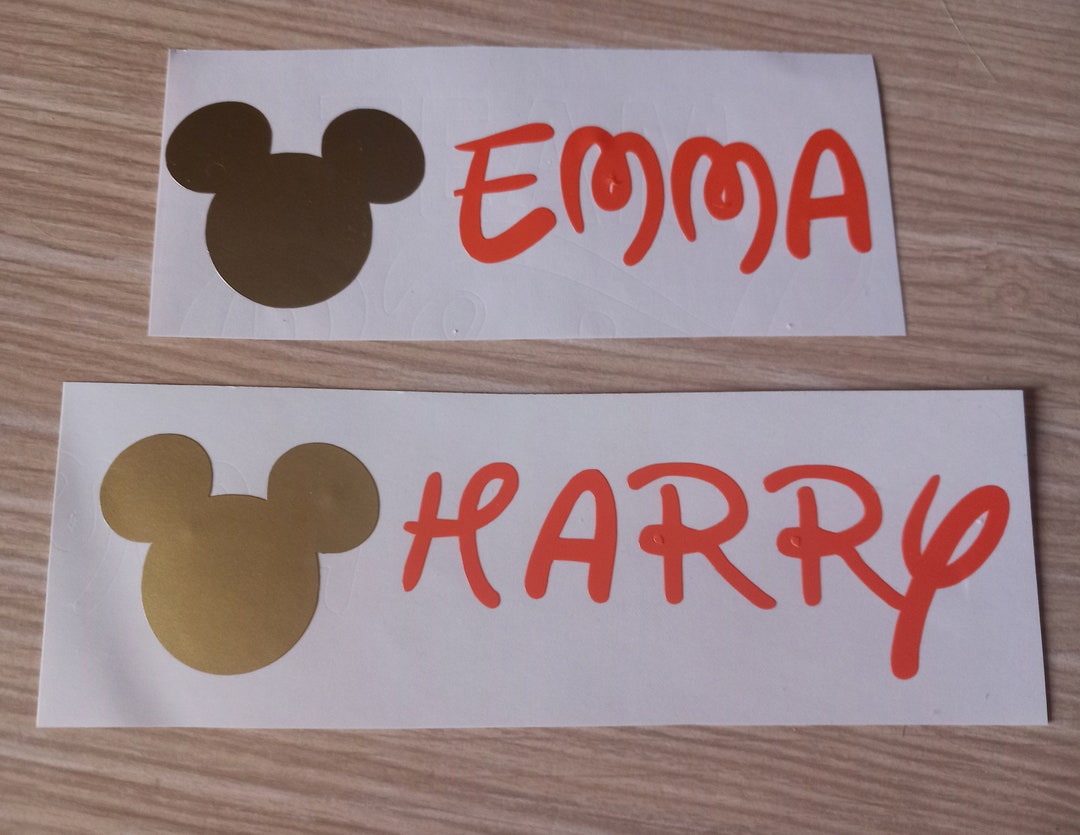 Mouse Head Vinyl Decal Name Sticker, Personalised Decal, Name Decal. - Etsy