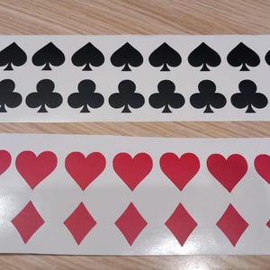 Set of 40 Suit Playing Cards Vinyl Decals. - Etsy