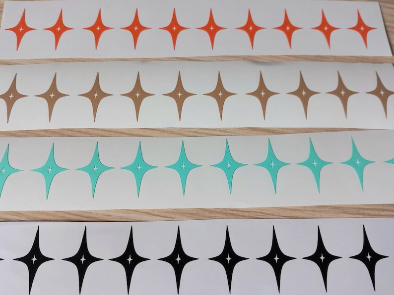 20 X Star Stickers, Vinyl Decal,retro Starburst Decals. - Etsy