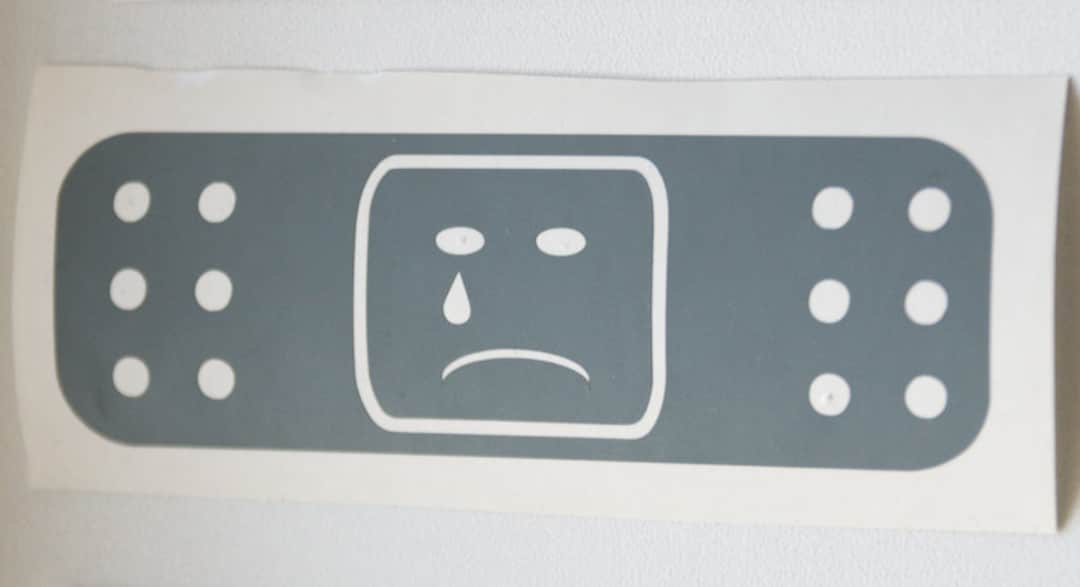 Band-aid Vinyl Car Decal /angry Band Aid Decal. - Etsy