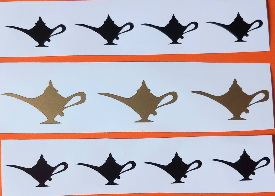 Set of 20 Genie Lamp Stickers, Aladdin Lamp Decals, Magic Lamp. - Etsy