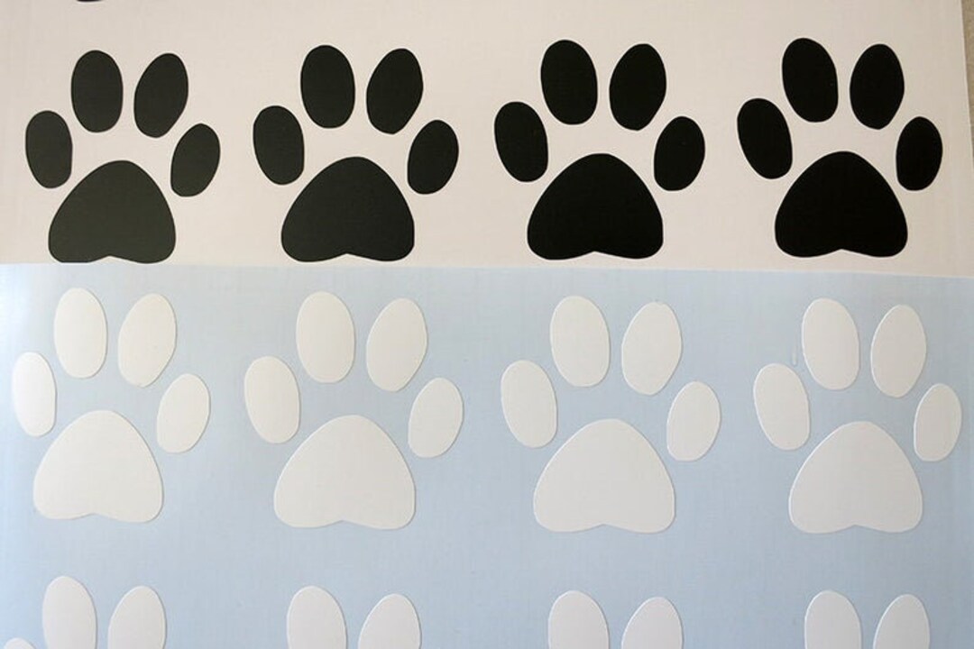 12 X Paw Stickers, Paw Print Vinyl Decal. - Etsy