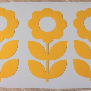 20 X Flower Vinyl Decals/stickers.mid Century Retro Flower Decal. - Etsy