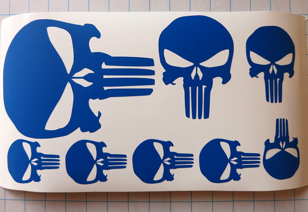 8 X Pack of Skull Vinyl Decals, Window Stickers,car Decal. - Etsy