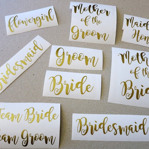 Bridal Party Iron On Decals Diy Heat Transfer Decals Etsy