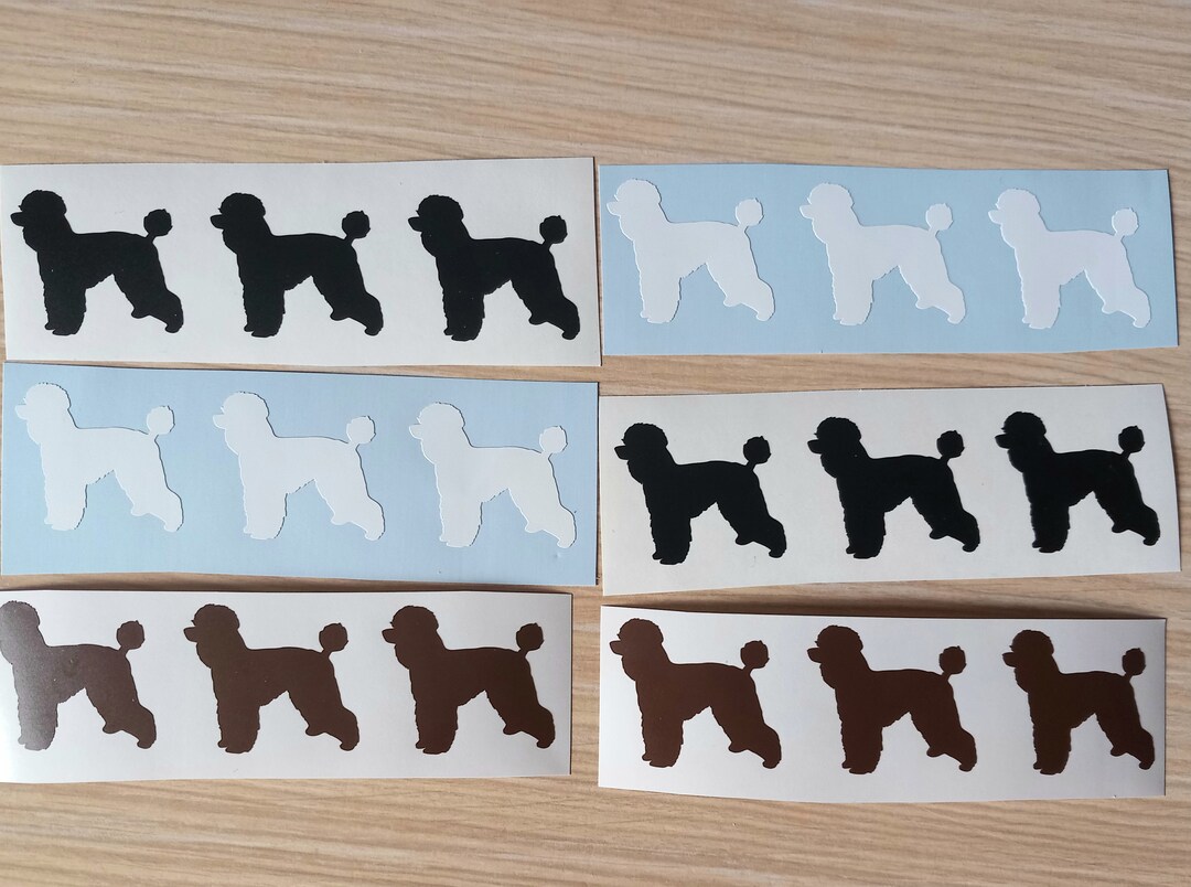 Set of 20 X Poodle Dog Vinyl Decals/stickers. Dog Decal. - Etsy