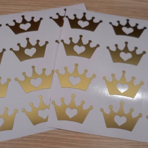30 X Crown Stickers, Crown Vinyl Decal,crown Stickers.baby Shower Decor ...