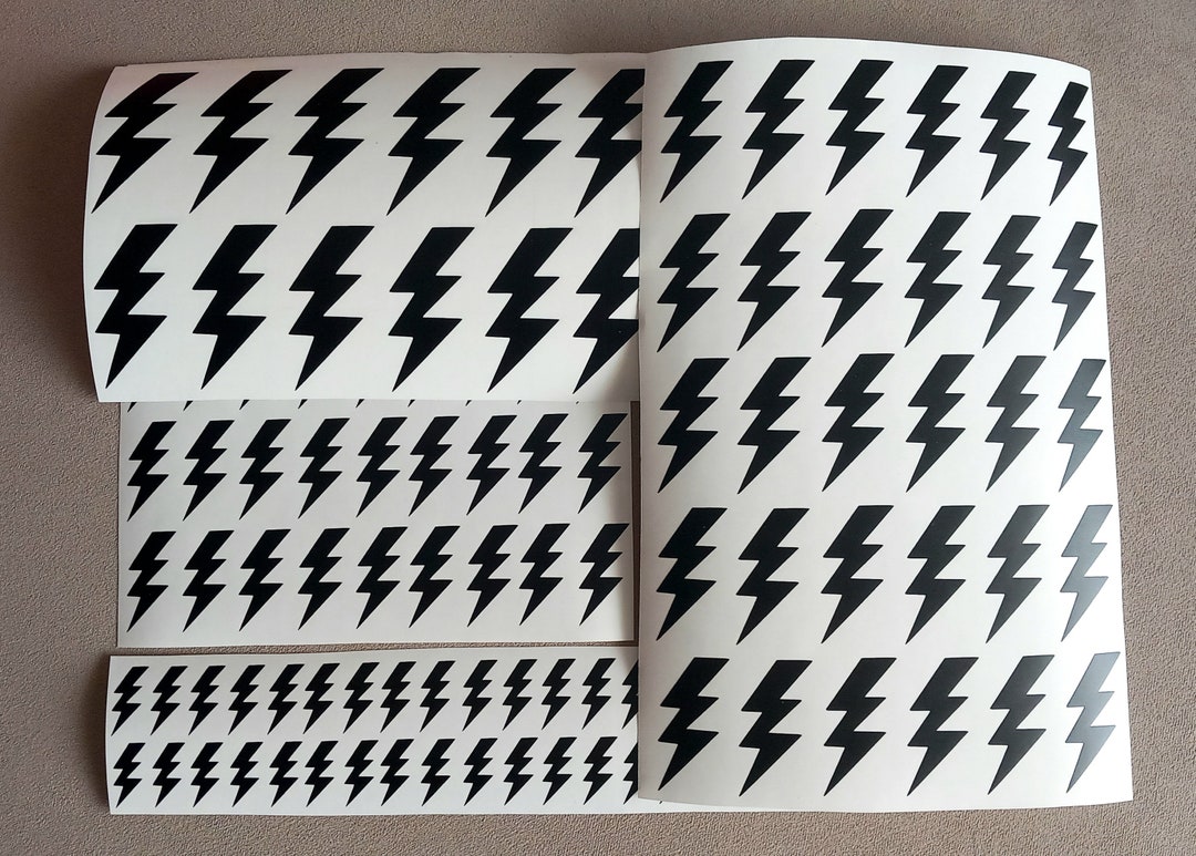 30 X Lightning Bolt Stickers, Bolt Vinyl Decal,flash Stickers - Etsy
