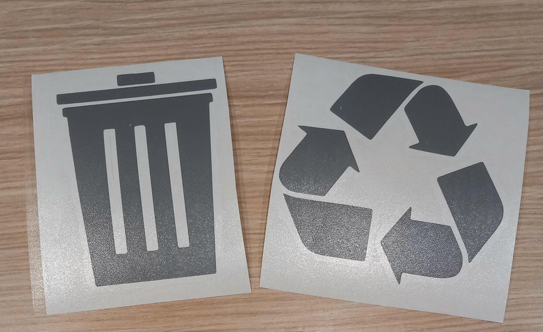 Trash and Recycle Decals/stickers.recycle Symbol Decal.home Decor ...