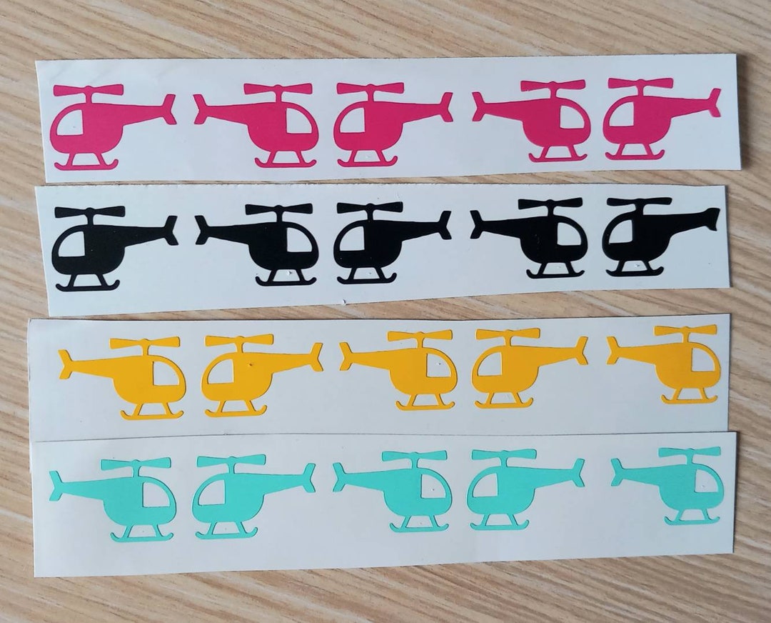 20 X Helicopter Stickers, Helicopter Vinyl Decal. - Etsy
