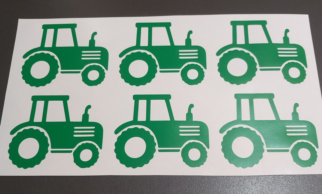 Set of 6 X Tractor Vinyl Decals.wall Decals.nursery Room Decals.farm ...