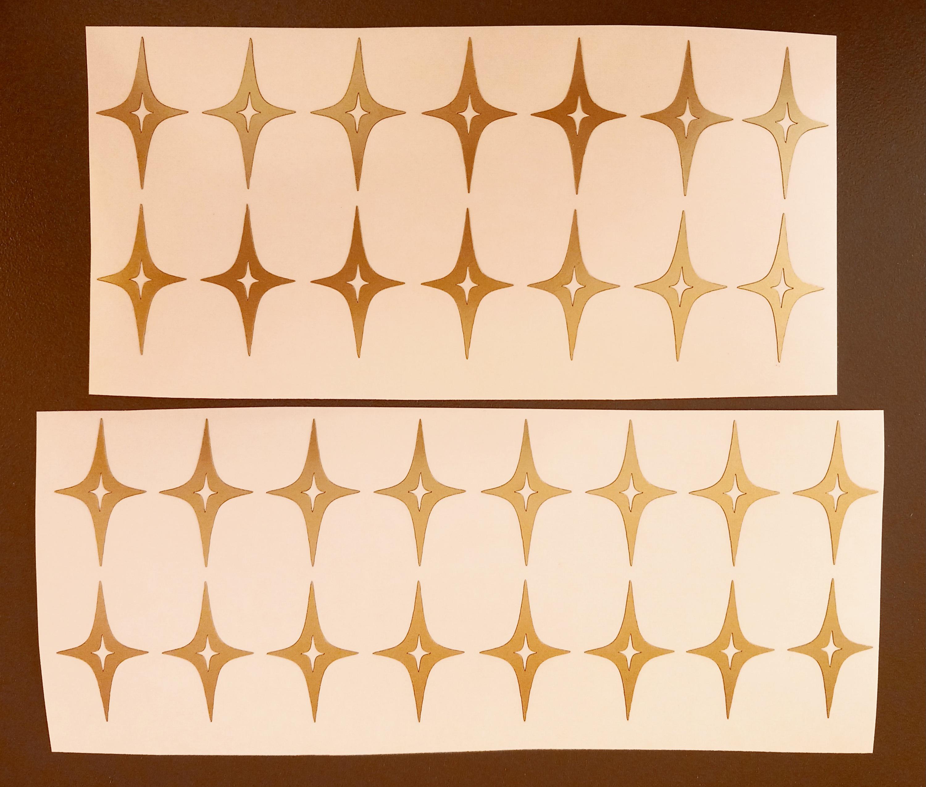 30 X Star Stickers, Vinyl Decal,retro Starburst Decals. - Etsy