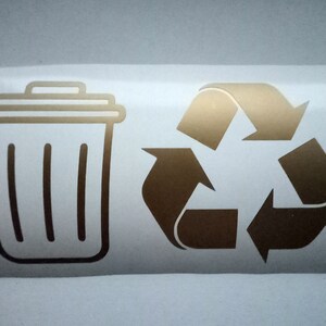 Trash and Recycle Symbol Vinyl Decals. - Etsy Australia