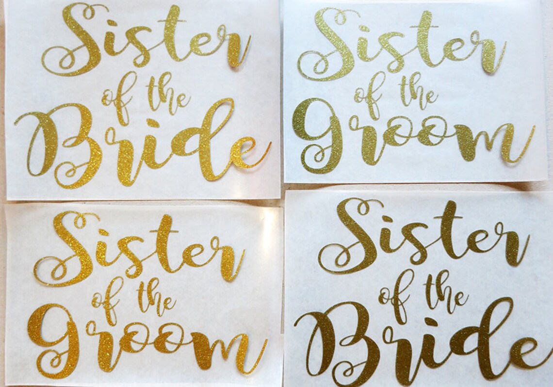 Bridal Party Iron on Decals.diy Heat Transfer Decals.wedding Gift. - Etsy