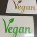 Vegan Sign Vinyl Decals, Vegan Logo Stickers. - Etsy