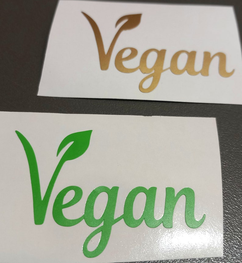 Vegan Sign Vinyl Decals, Vegan Logo Stickers. - Etsy