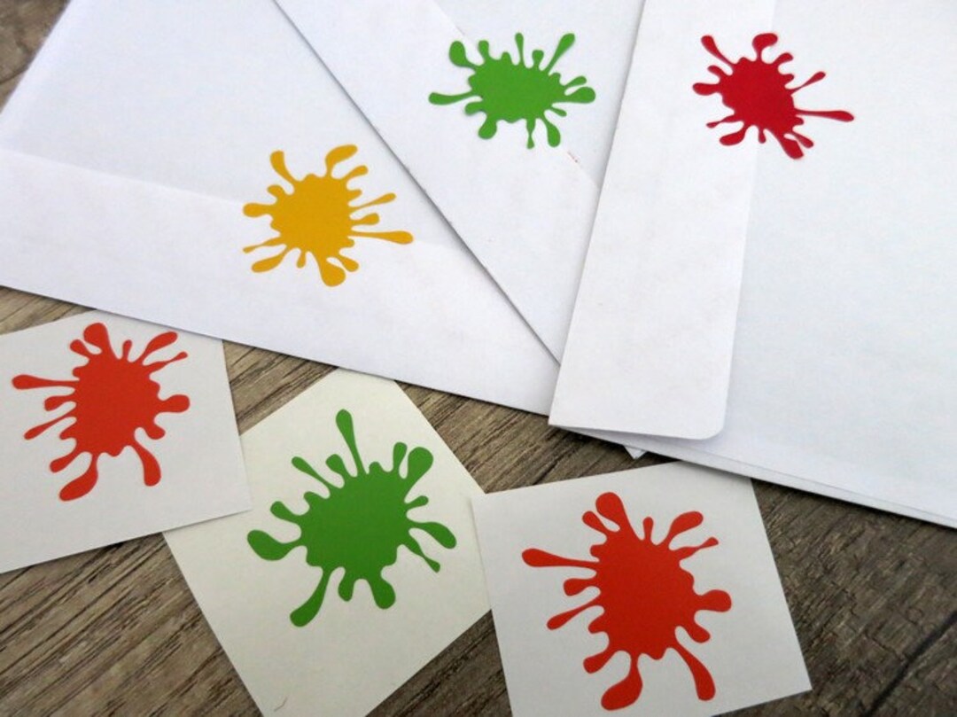 10x Paint Splatter Vinyl Stickers/decals. - Etsy