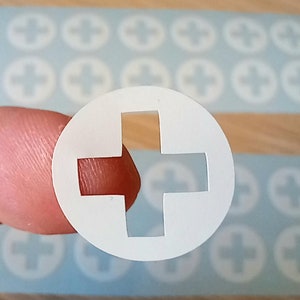 12 X Medical Round Cross Logo Decal , Medical Decals,emergency Stickers ...
