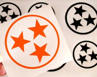 Tennessee Volunteers 4 Premium Vinyl Decal Licensed NCAA Tri Star - Etsy