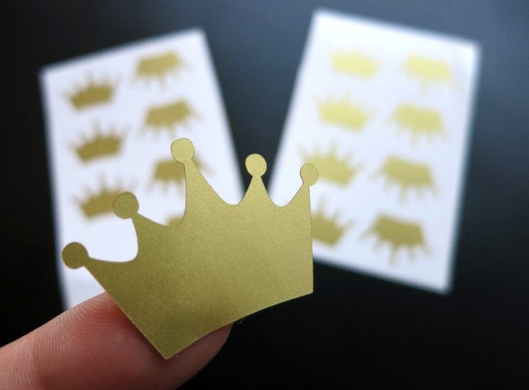 30 X Crown Stickers, Crown Vinyl Decal,crown Stickers - Etsy