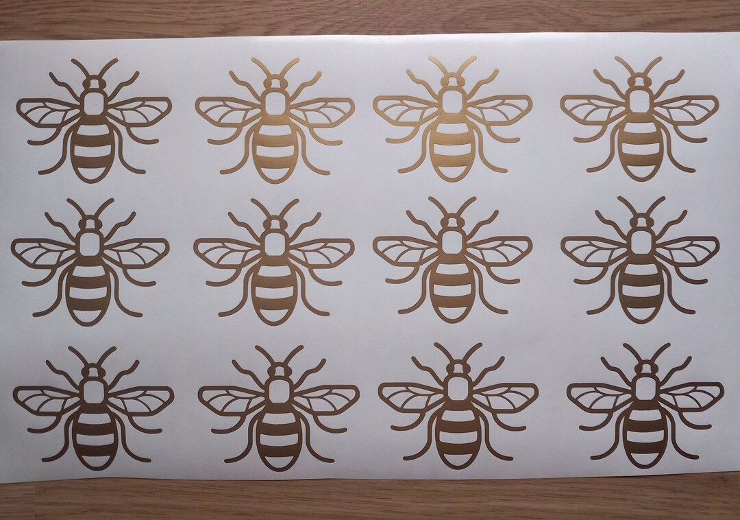12 X Bee Vinyl Decals/stickers. - Etsy