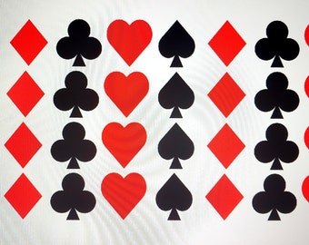 Set of 40 Suit Playing Cards Vinyl Stickers,poker Suits Vinyl Decals ...