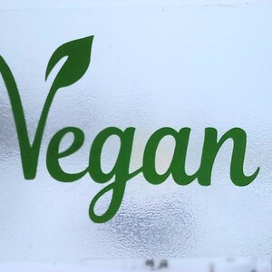 Vegan Sign Vinyl Decals, Vegan Logo Stickers. - Etsy