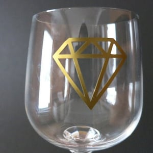 30x Diamond Vinyl Stickers, Bridal Shower Stickers, Ring Diamond Decal ...