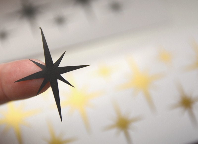 30 X Star Stickers, Vinyl Decal,retro Starburst Decals. - Etsy
