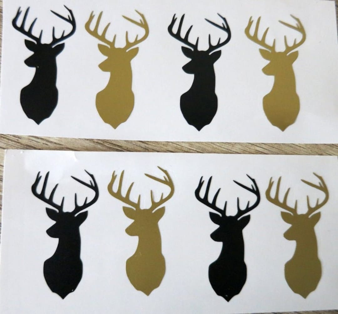 20 X Deer Stickers, Deer Vinyl Decal,deer Head Decal. - Etsy