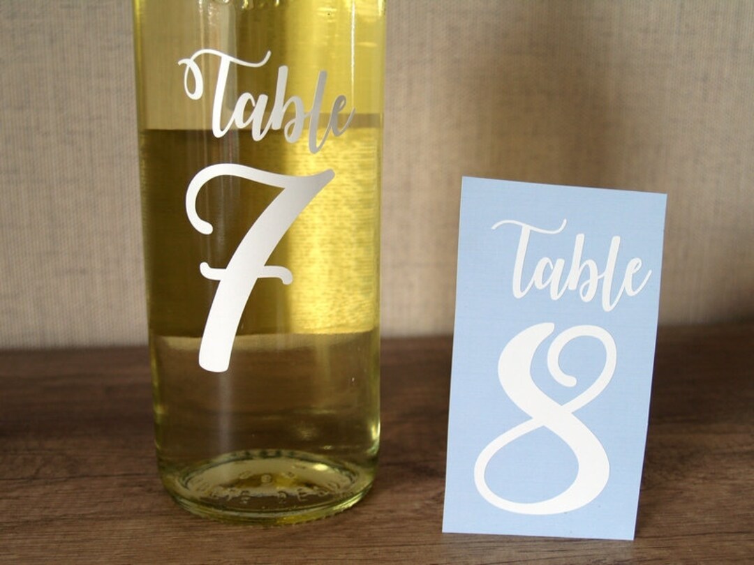 Vinyl Table Numbers.wine Bottle Numbers. - Etsy
