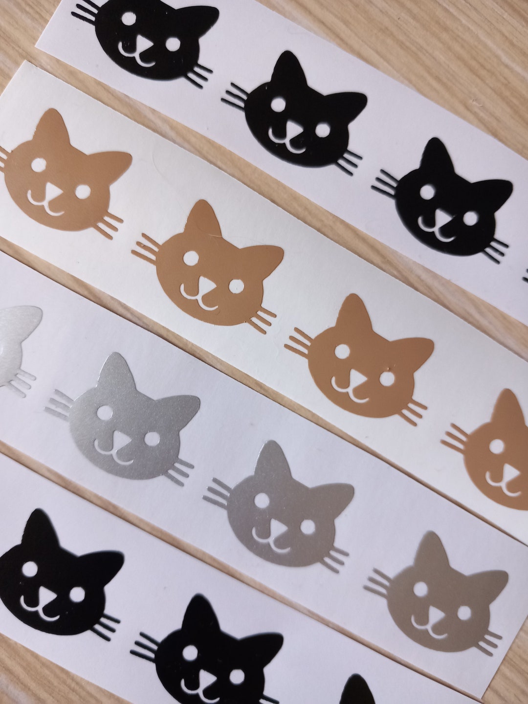 20 X Cat Face Vinyl Decals , Cat Lover Gift ,cat Head Stickers , Cat ...