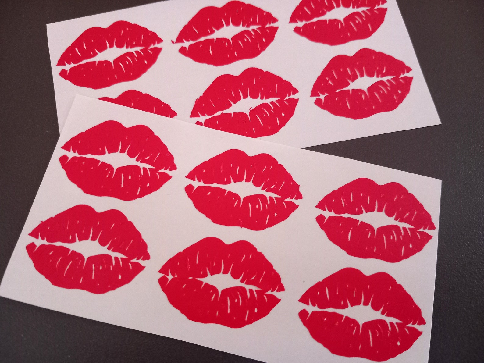 12 X Lips Vinyl Decals/stickers.kiss Decals.valentine Day Decor. - Etsy