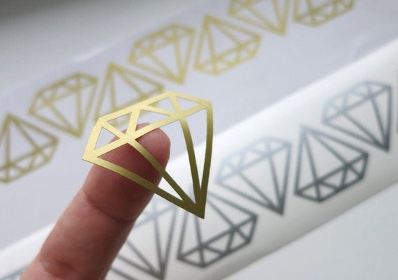 30 X Diamond Stickers Diamond Vinyl Decaldiamond Stickers - Etsy