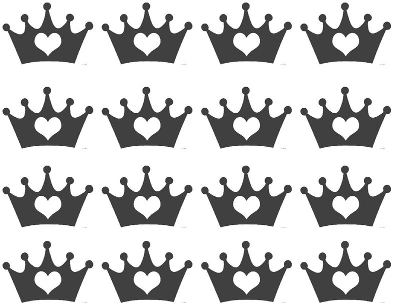 30 X Crown Stickers, Crown Vinyl Decal,crown Stickers.baby Shower Decor ...