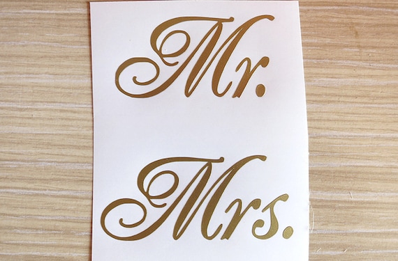 MR and MRS Decal Mr and Mrs Decal for Cups Wedding Decal | Etsy
