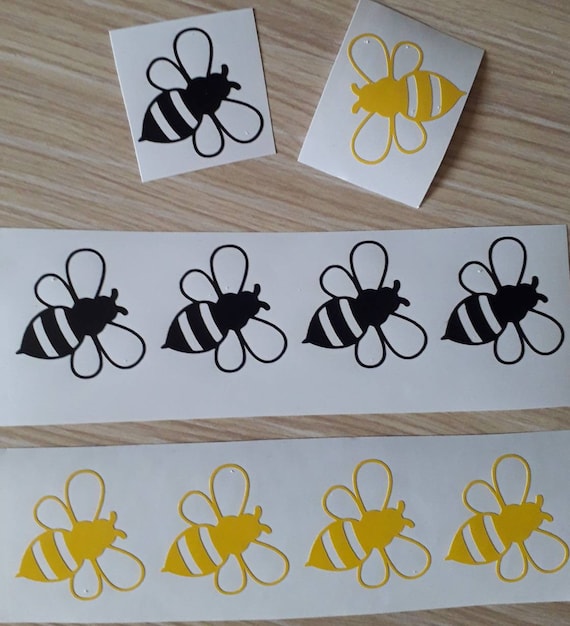 12 X Bee Vinyl Decals/stickers. - Etsy
