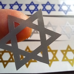 20 X Star of David Stickers, Jewish Star Decals. - Etsy
