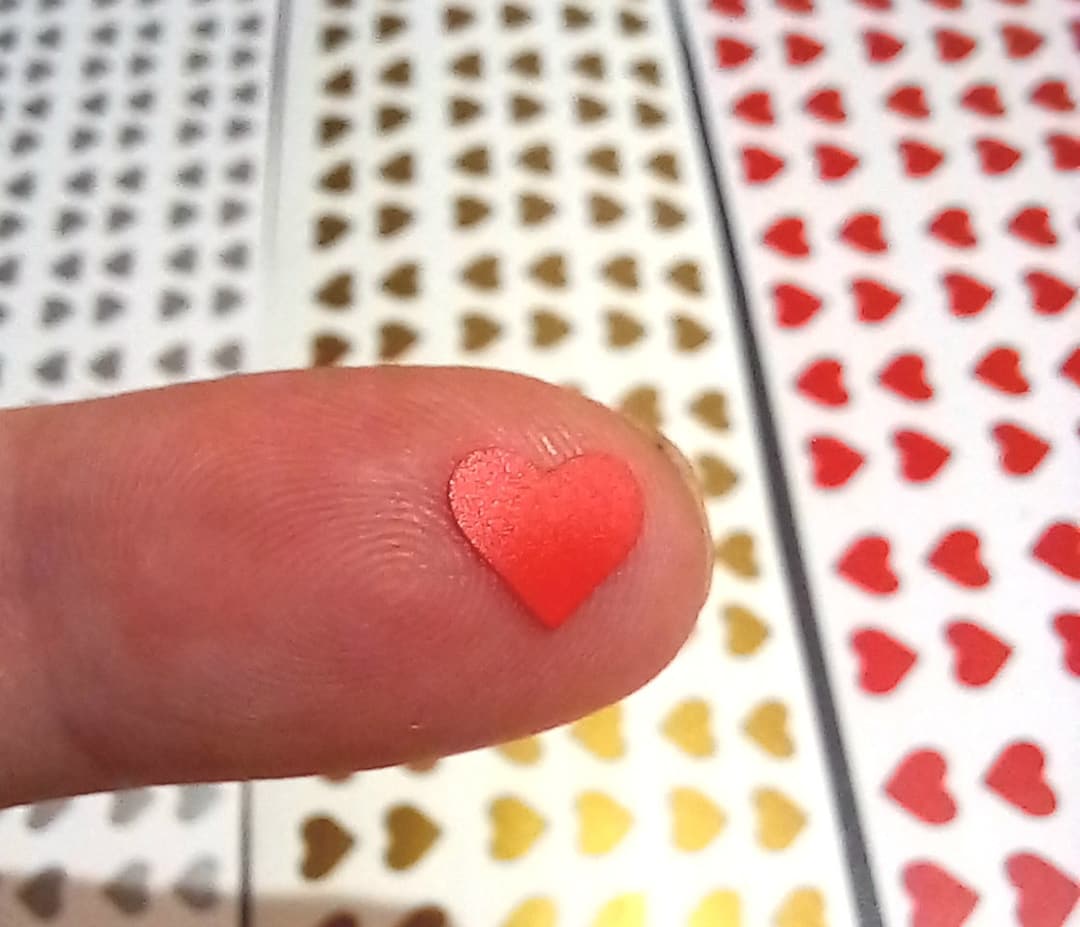 300 Tiny Heart Stickers, Heart Vinyl Decals.mini Hearts. - Etsy
