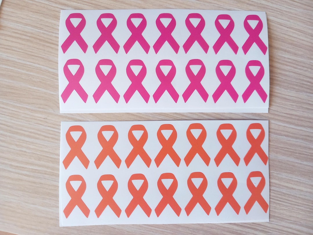 Set of 20 X Ribbon Vinyl Decals/stickers.breast Cancer Decals. - Etsy