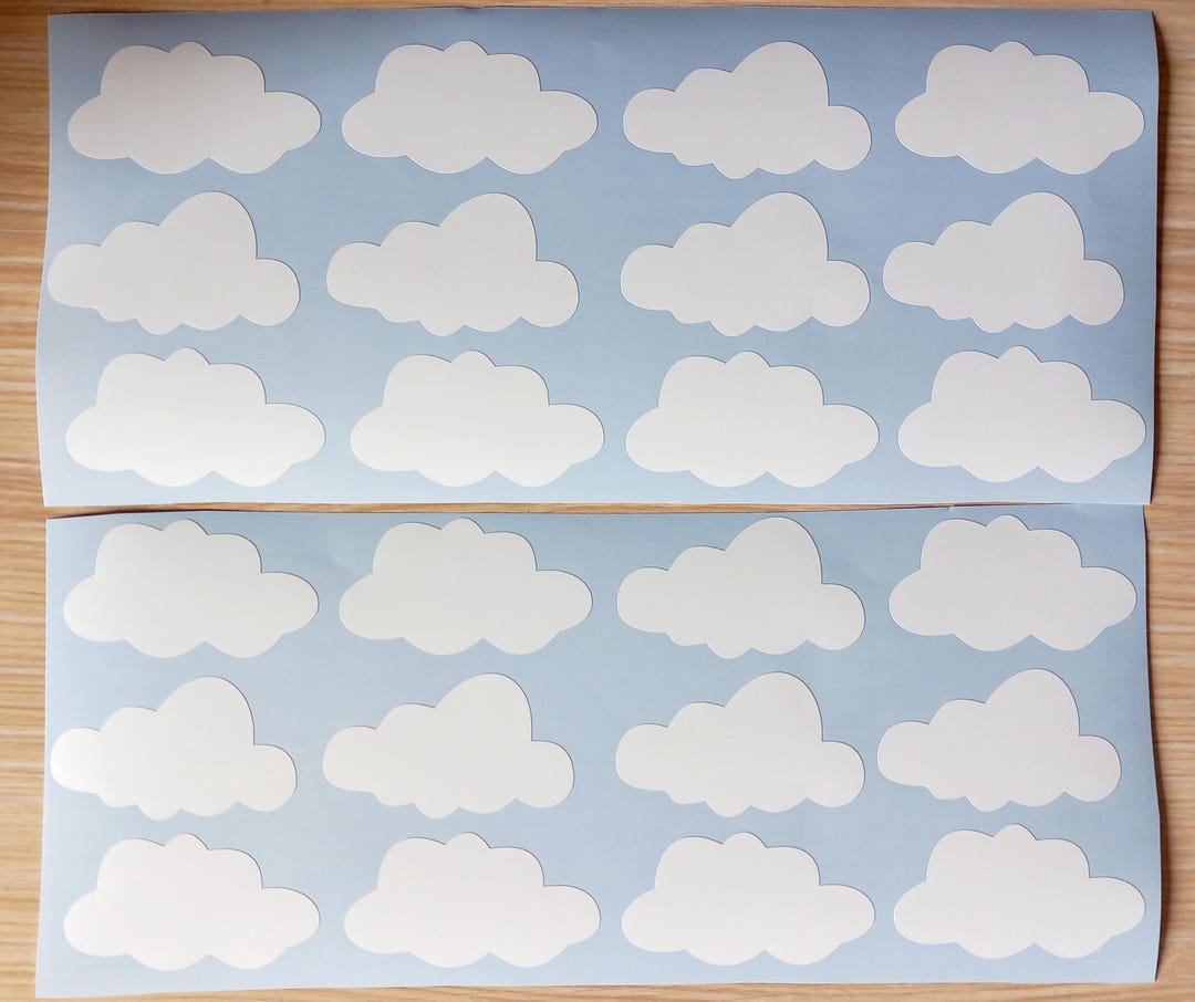 Set of 20 Cloud Stickers, Cloud Vinyl Decals.home Decor. - Etsy