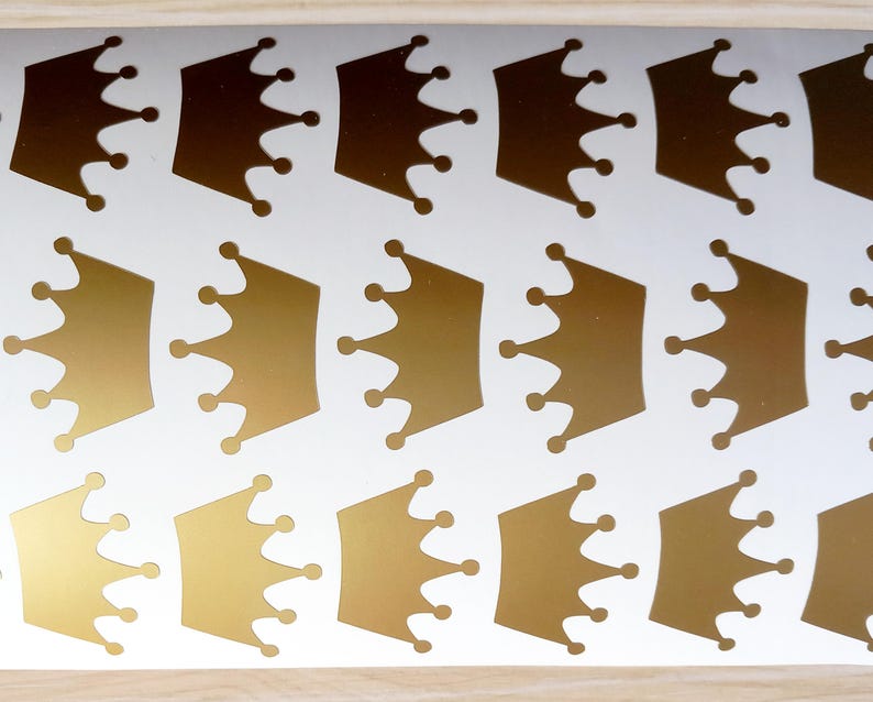 30 X Crown Stickers, Crown Vinyl Decal,crown Stickers - Etsy