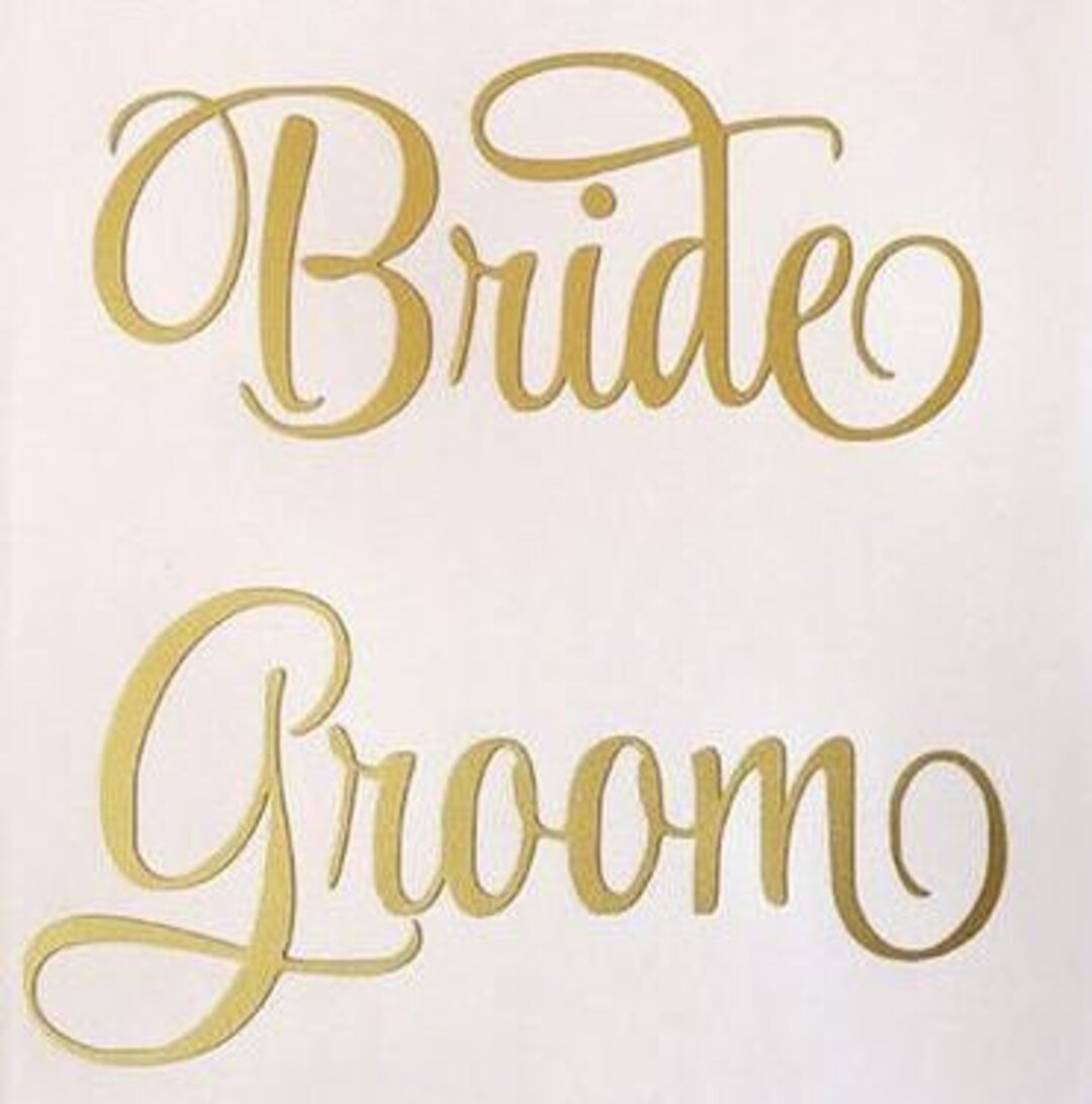 Bride /groom Iron on Decal,diy Heat Transfer Vinyl Decal.wedding Gift ...