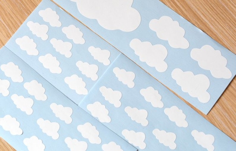 Set of 20 Cloud Stickers Cloud Vinyl Decals. | Etsy