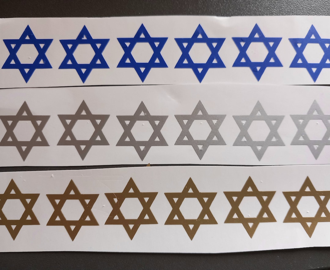 20 X Star of David Stickers, Jewish Star Stickers. - Etsy